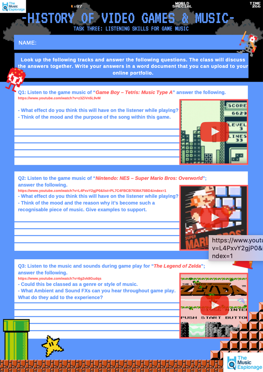 History of Video Game and Music-FULL LESSONS-Distance Learning | Google ...