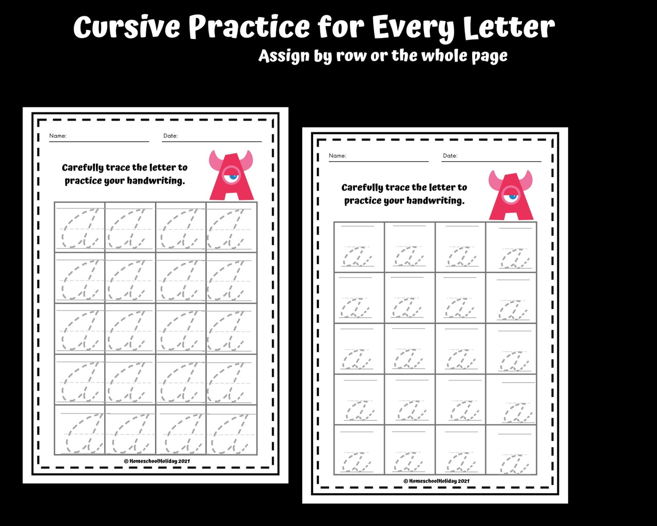 Alphabet Tracing Practice - Manuscript & Cursive Bundle