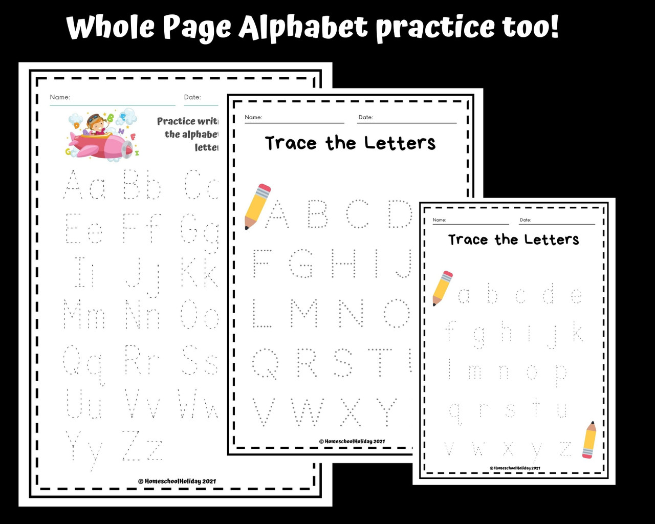 Alphabet Tracing Practice - Manuscript & Cursive Bundle