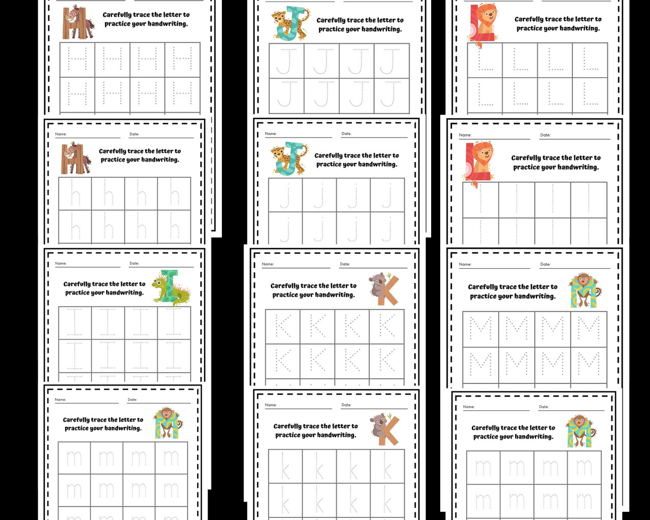 Alphabet Tracing Practice - Manuscript & Cursive Bundle