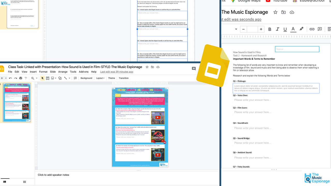 How Sound is Used in Films - FULL LESSON-Distance Learning | Google Slides™