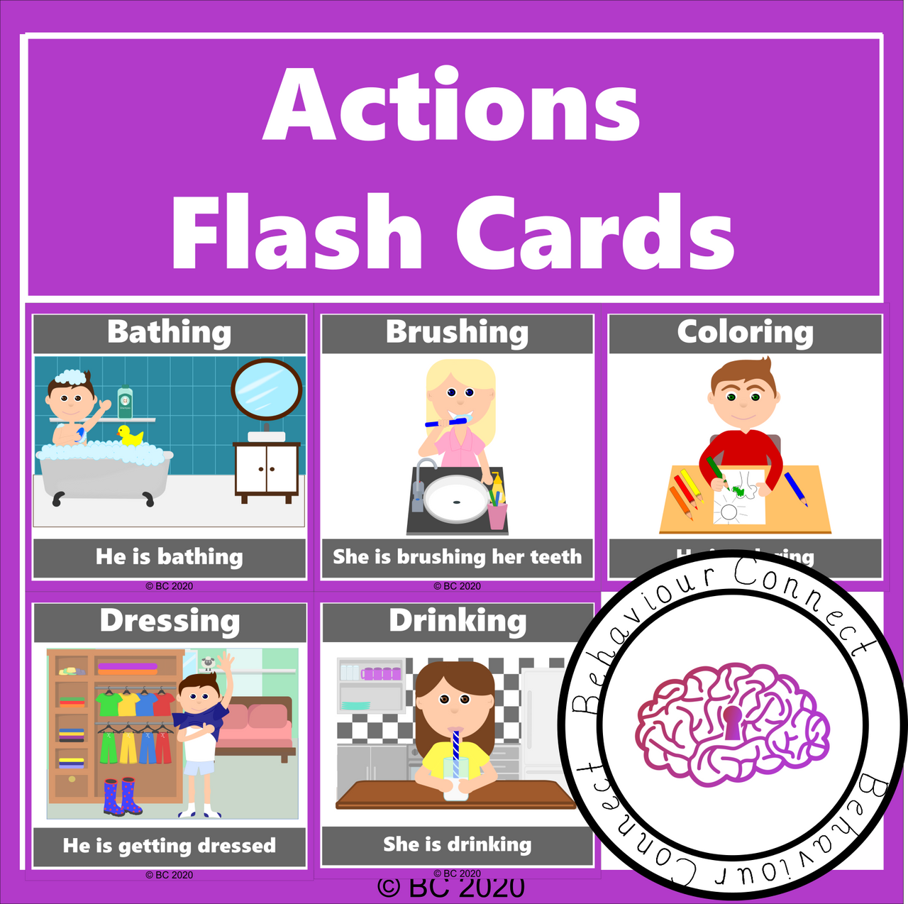 Actions Flash Cards