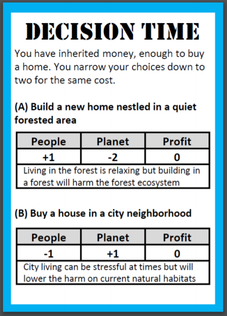 Choose a Better Tomorrow Sustainability Game