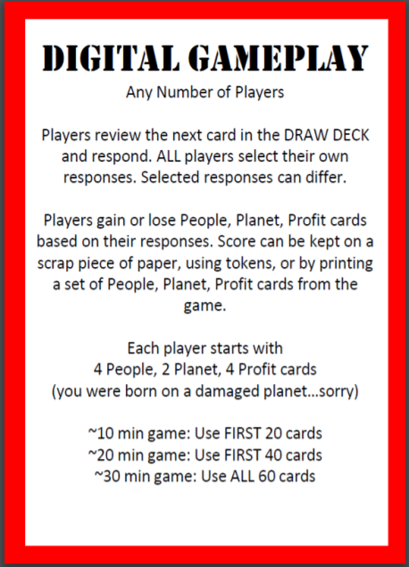 Choose a Better Tomorrow Sustainability Game