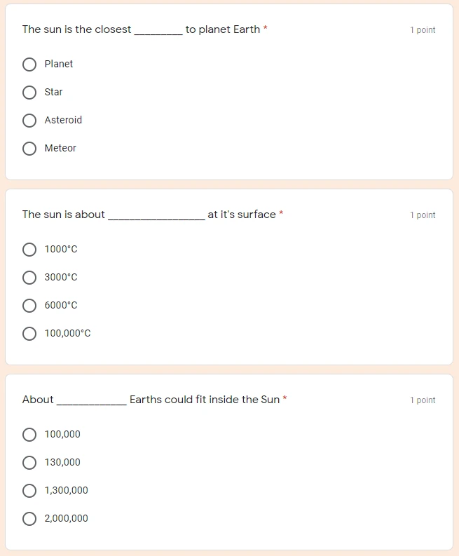 Bill Nye - The Sun Google Form! (Great Distance learning or Sub plans)