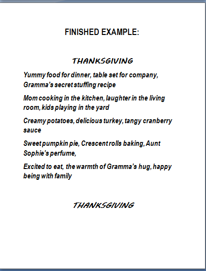 Thanksgiving Scaffolded Poem Exercise - Amped Up Learning