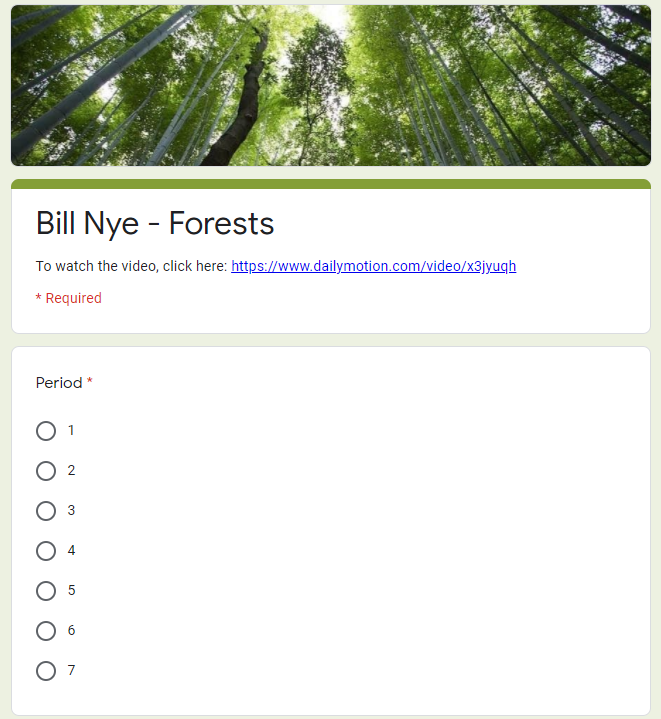 Bill Nye - Forests (MS-ESS2) Great Sub Plans or Distance Ed!