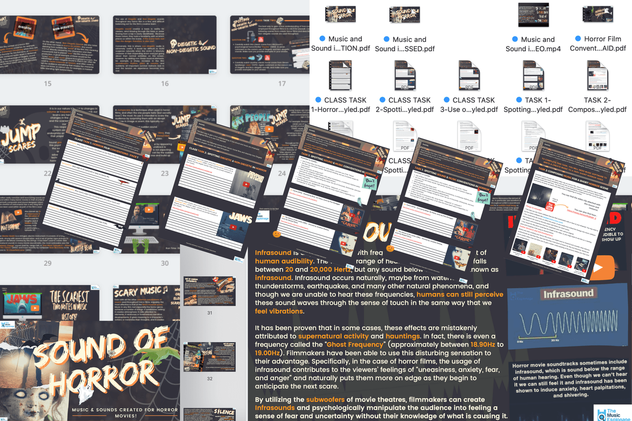 Music and Sound in HORROR Films-FULL LESSONS-Distance Learning | Google ...