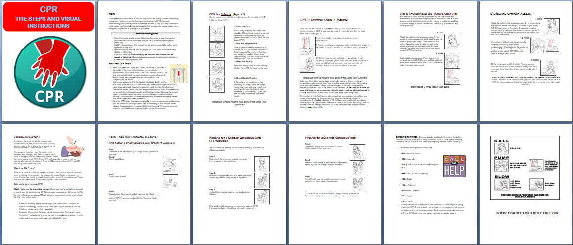 CPR-instructions, images and pocket guides - Amped Up Learning