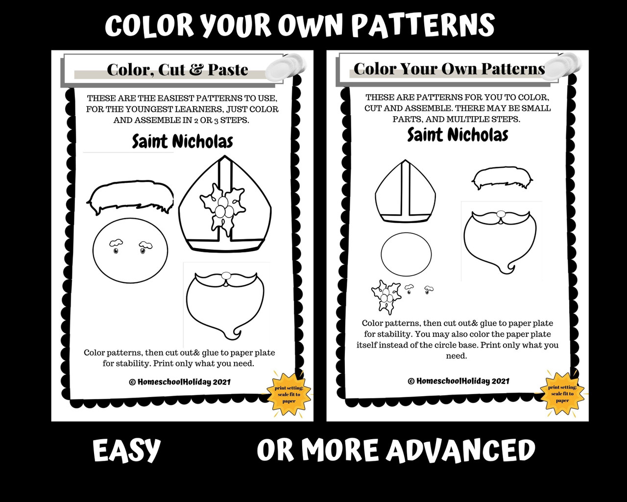 Saint Nicholas Paper Plate Craft for St. Nicholas Day or Saint Study ...