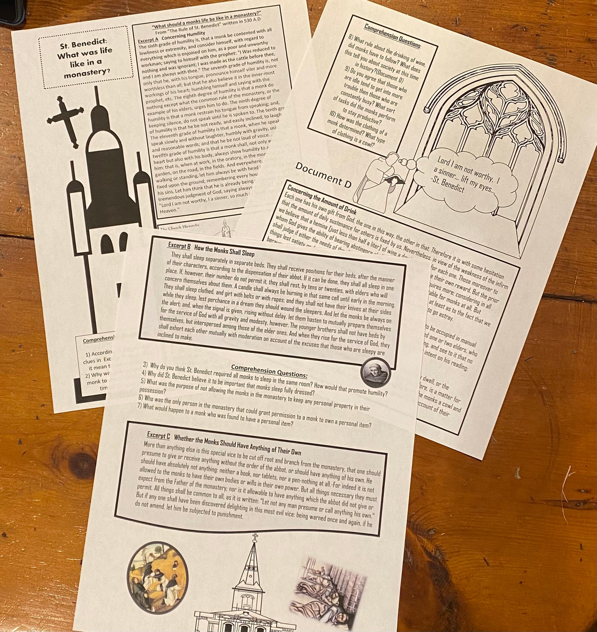 World History | Middle Ages: Life in a Monastery | Document Based ...