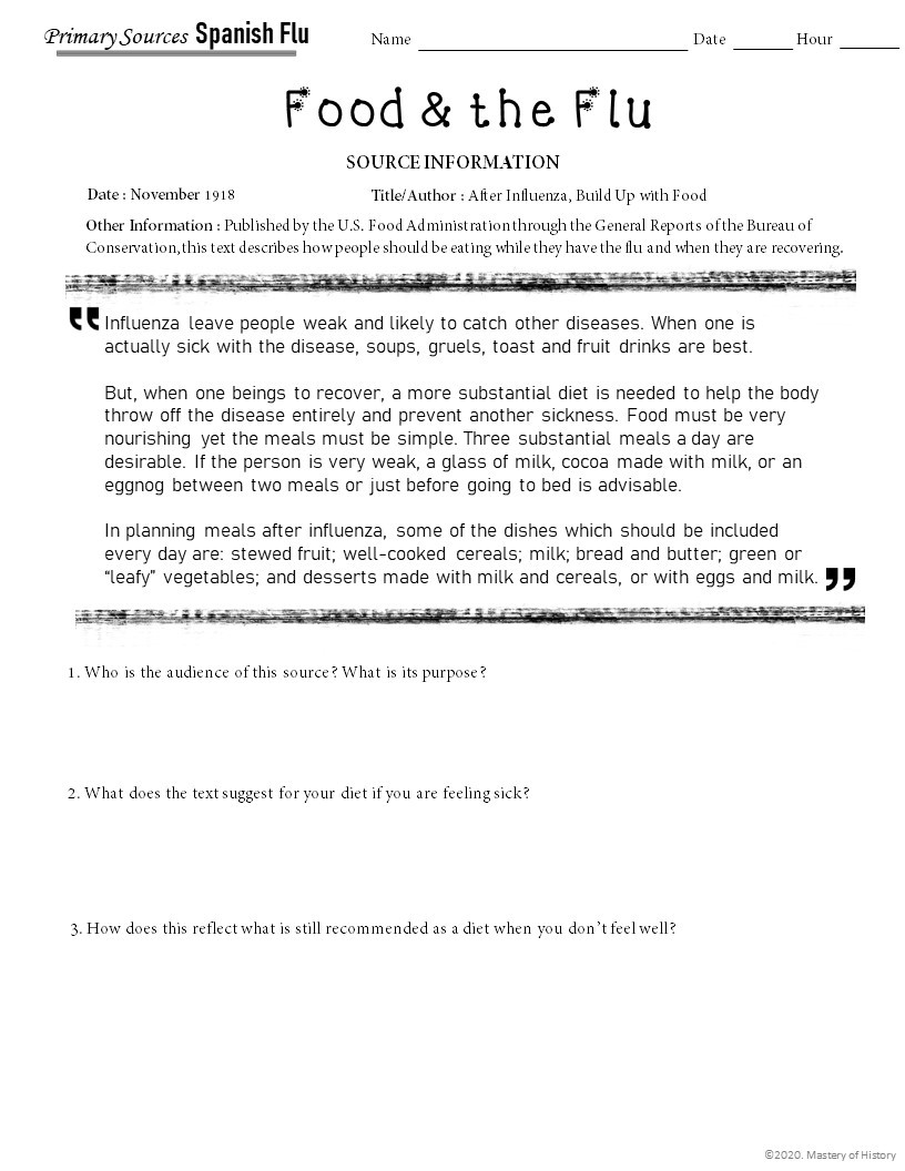 Spanish Flu Primary Source Pack (Google Compatible) - Amped Up Learning