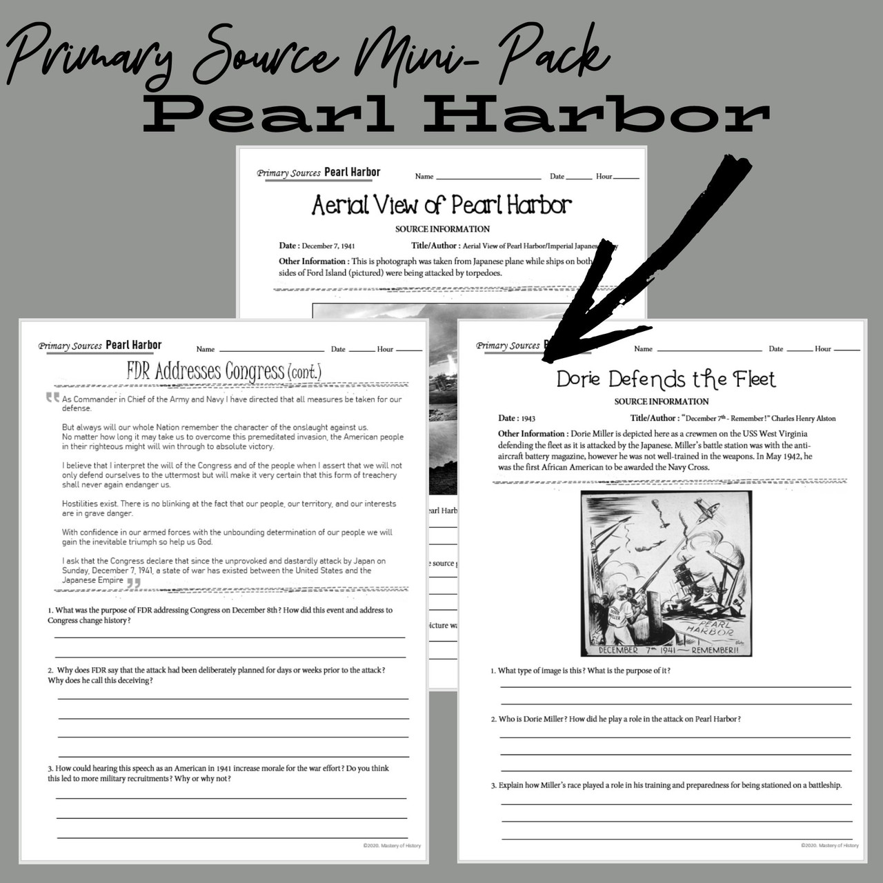 Pearl Harbor Primary Source Mini-Pack (Google Compatible)