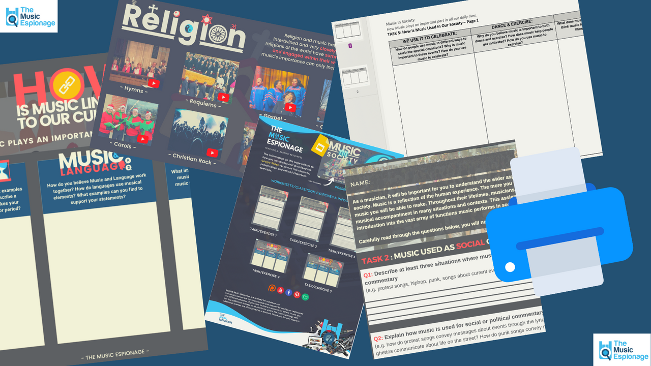 Music in Society - FULL LESSON-Distance Learning | Google Slides™