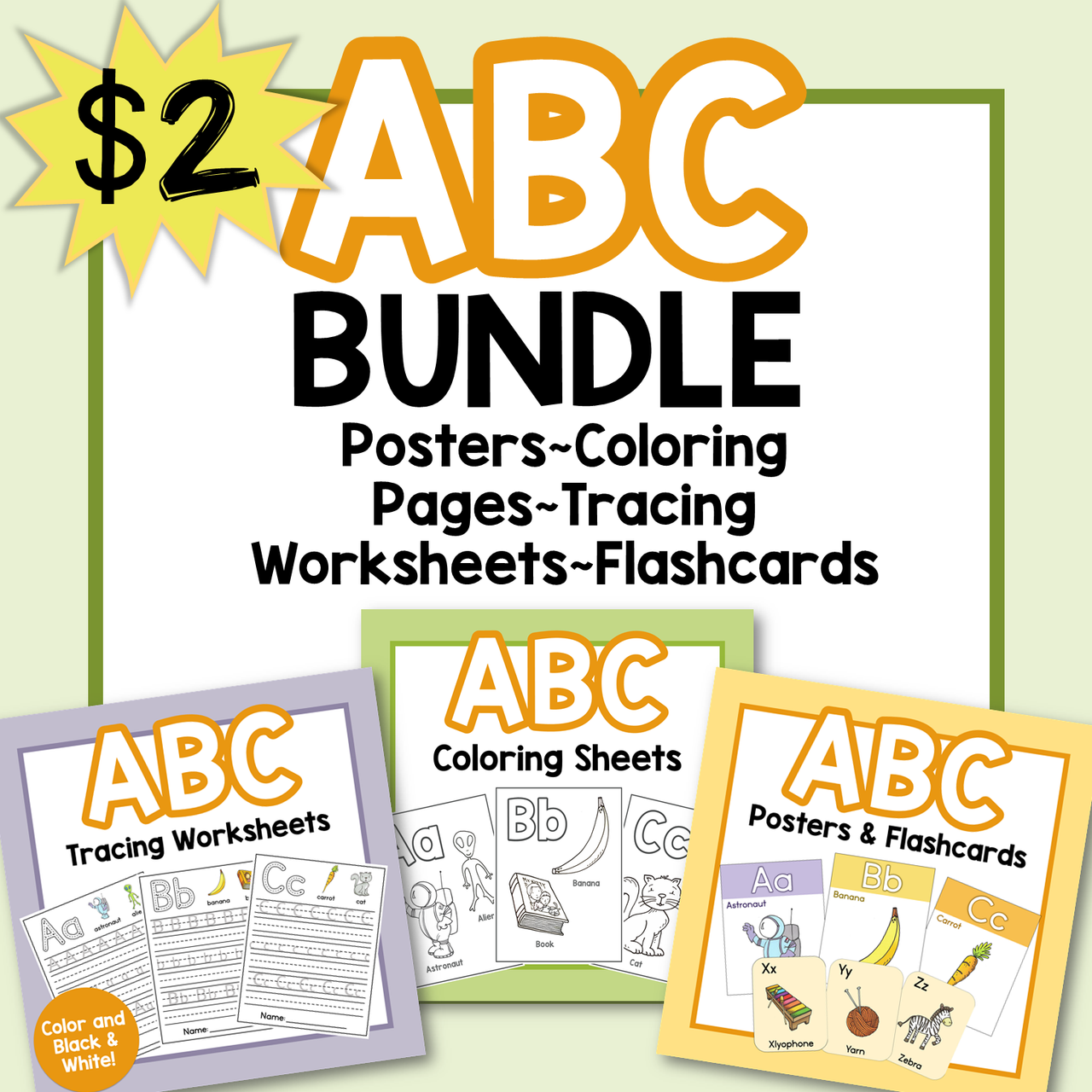 educational coloring pages abc flash cards