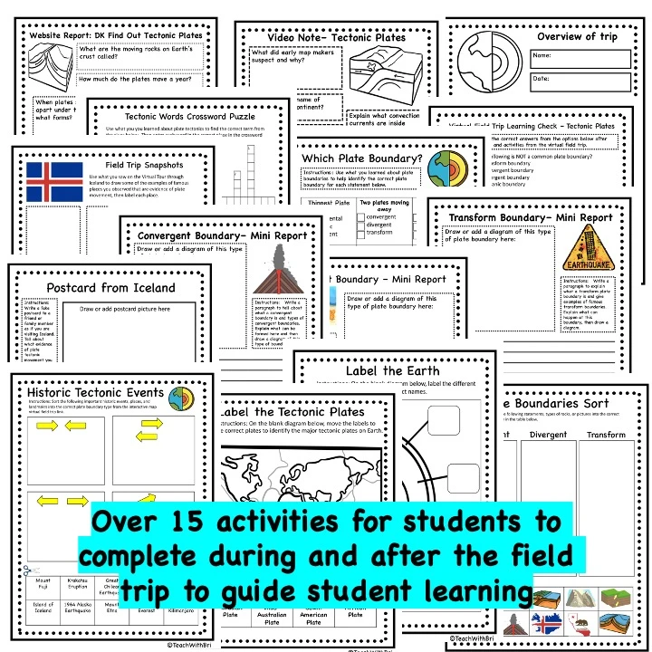 Plate Tectonics Virtual Field Trip- Google Classroom Digital Version
