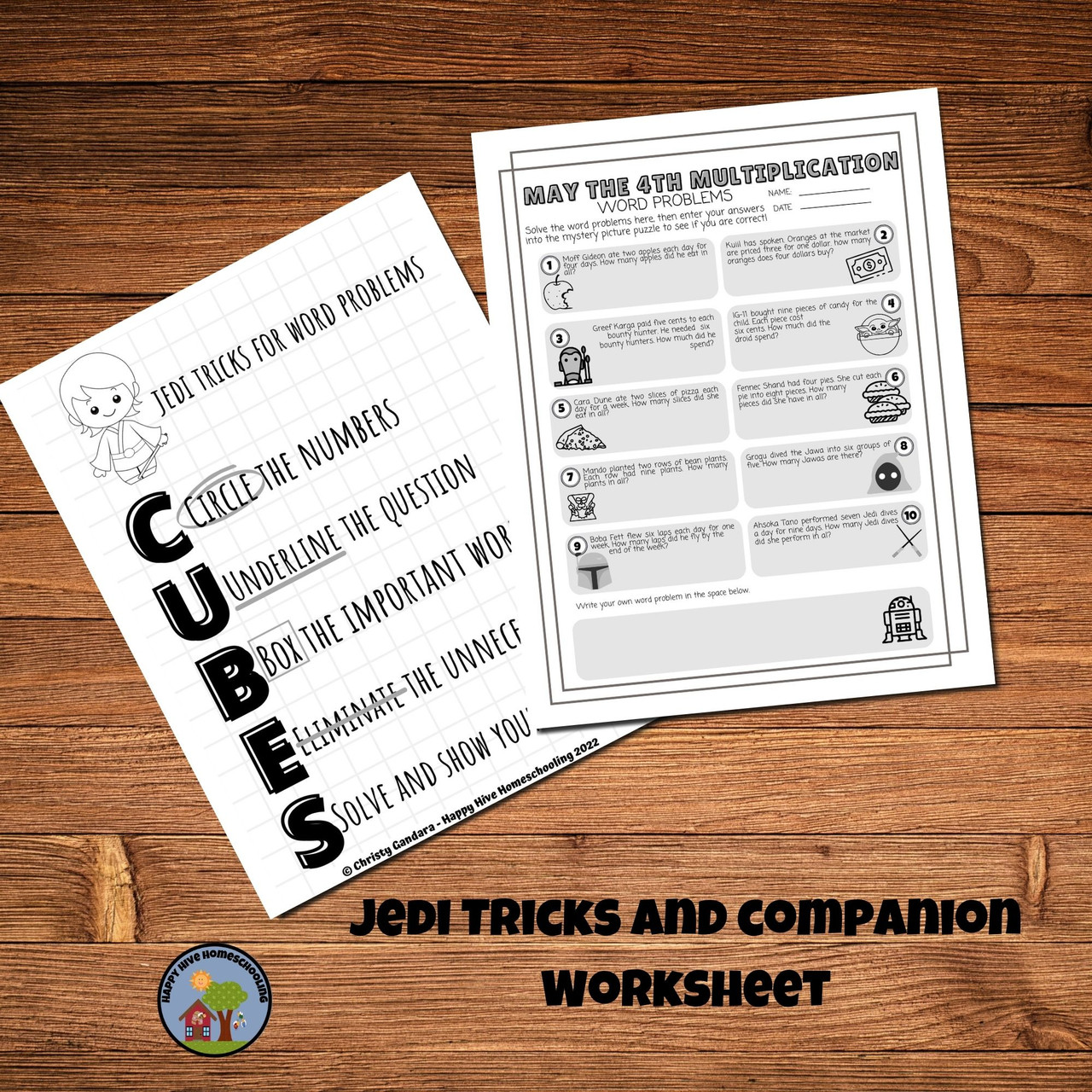 Star Wars themed Mystery Picture Multiplication Word Problems Google Sheets