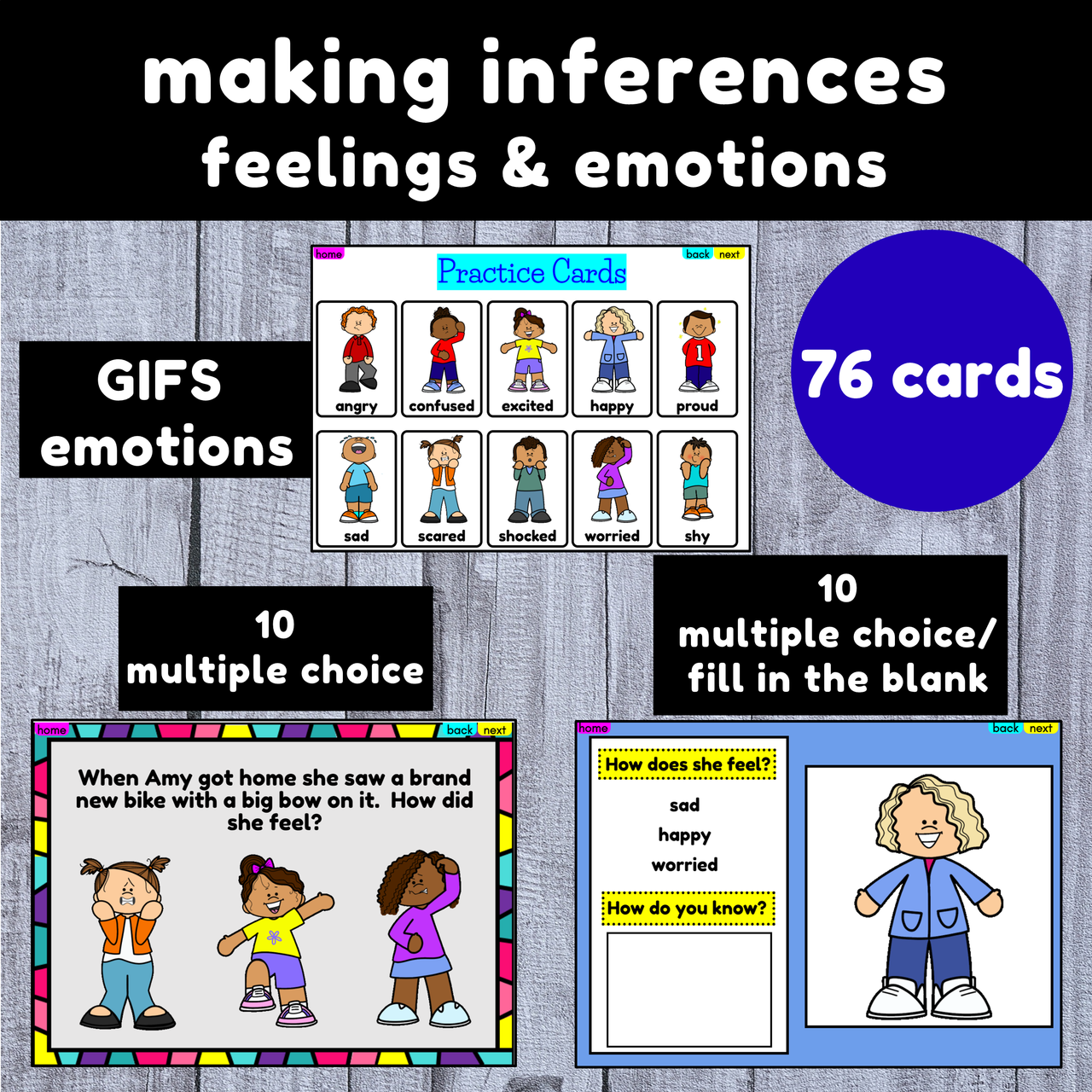 Making Inferences Boom Cards Digital Activities