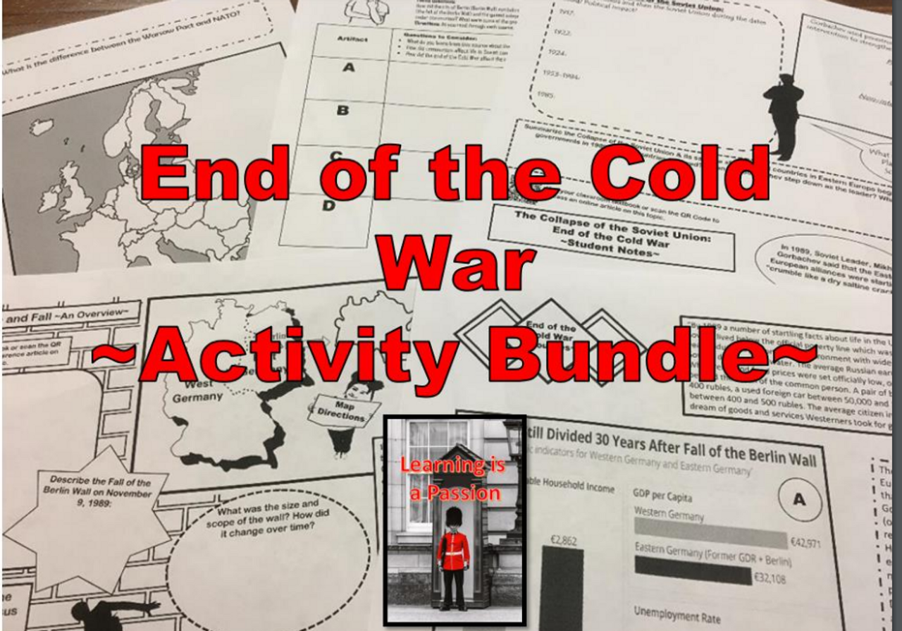 U.S. & World History | End of the Cold War | Activity Bundle | Distance ...