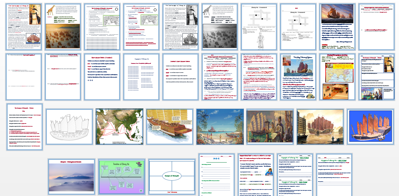 Ming China - Zheng He's Sea Voyages + Assessments - Amped Up Learning