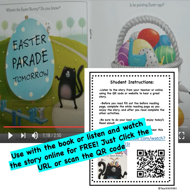 Splat the Cat Where's the Easter Bunny - printable version