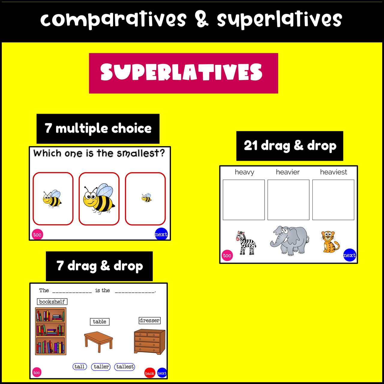 Comparatives and Superlatives Boom Cards