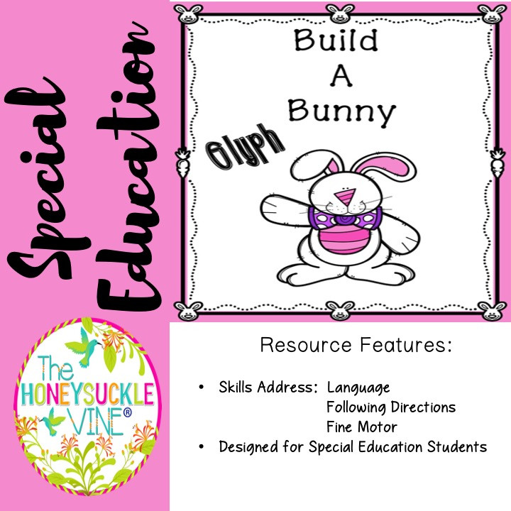 Special Education Build A Bunny Glyph