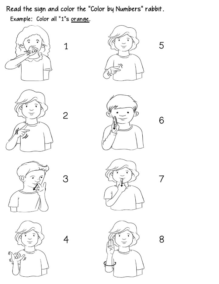 Special Education Spring ASL Color Puzzles