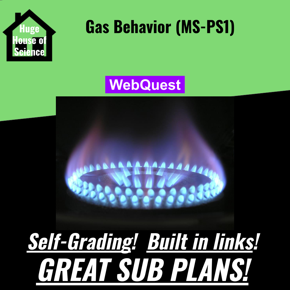 Gas Behavior WebQuest (MS-PS1) Great sub plans or distance learning!