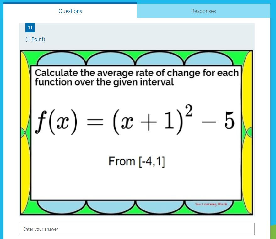Average Rate of Change of Non-Linear Functions - Microsoft OneDrive ...