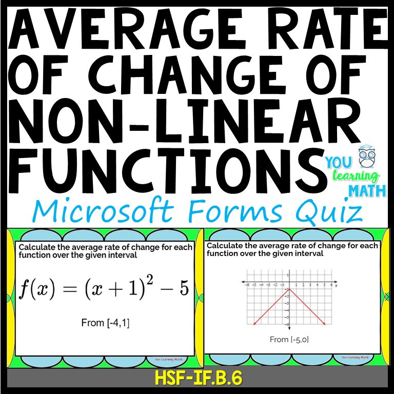 Average Rate of Change of Non-Linear Functions - Microsoft OneDrive ...