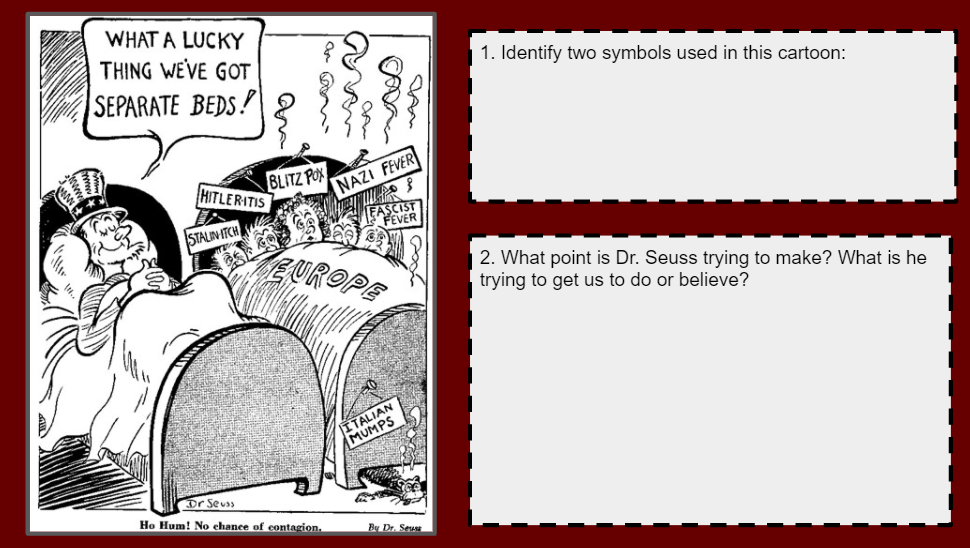 Dr. Seuss World War II Political Cartoon Analysis