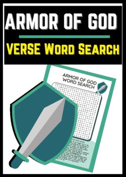 Armor of God Word Search | Bible Verse Word Search