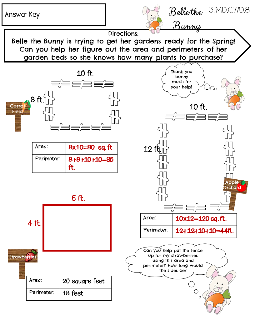 Think Spring Easter Math Land Choice Board