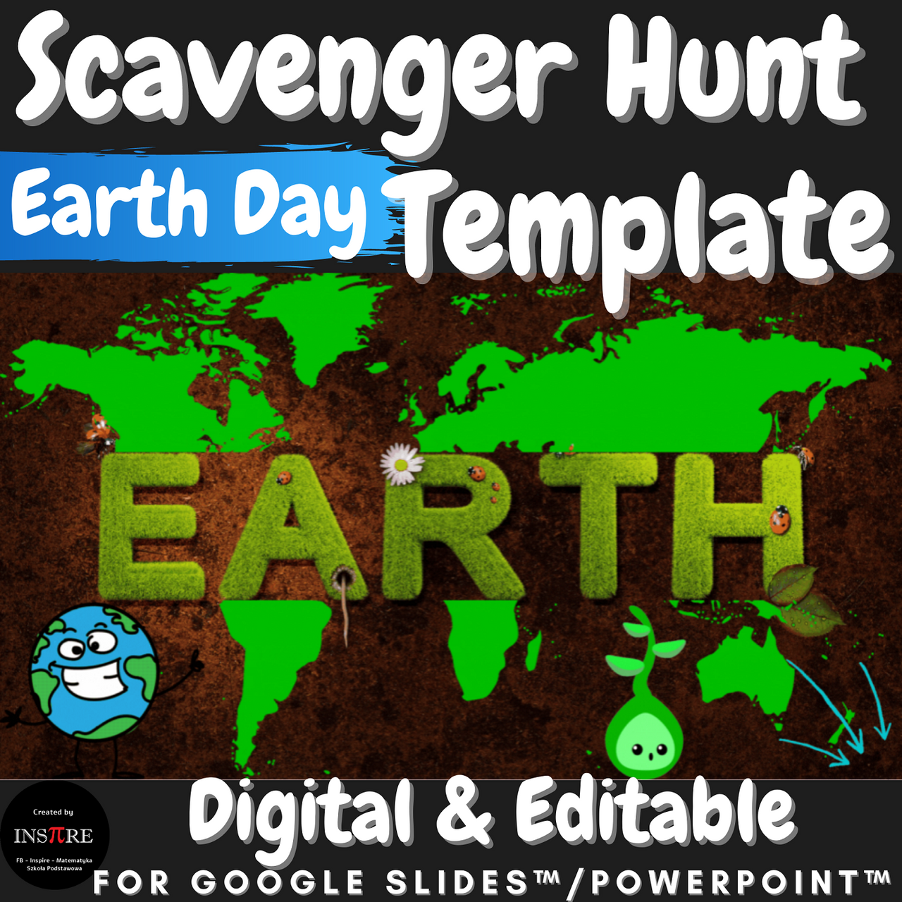 Digital TEMPLATE Earth Day activity Scavenger Hunt Around the World ...