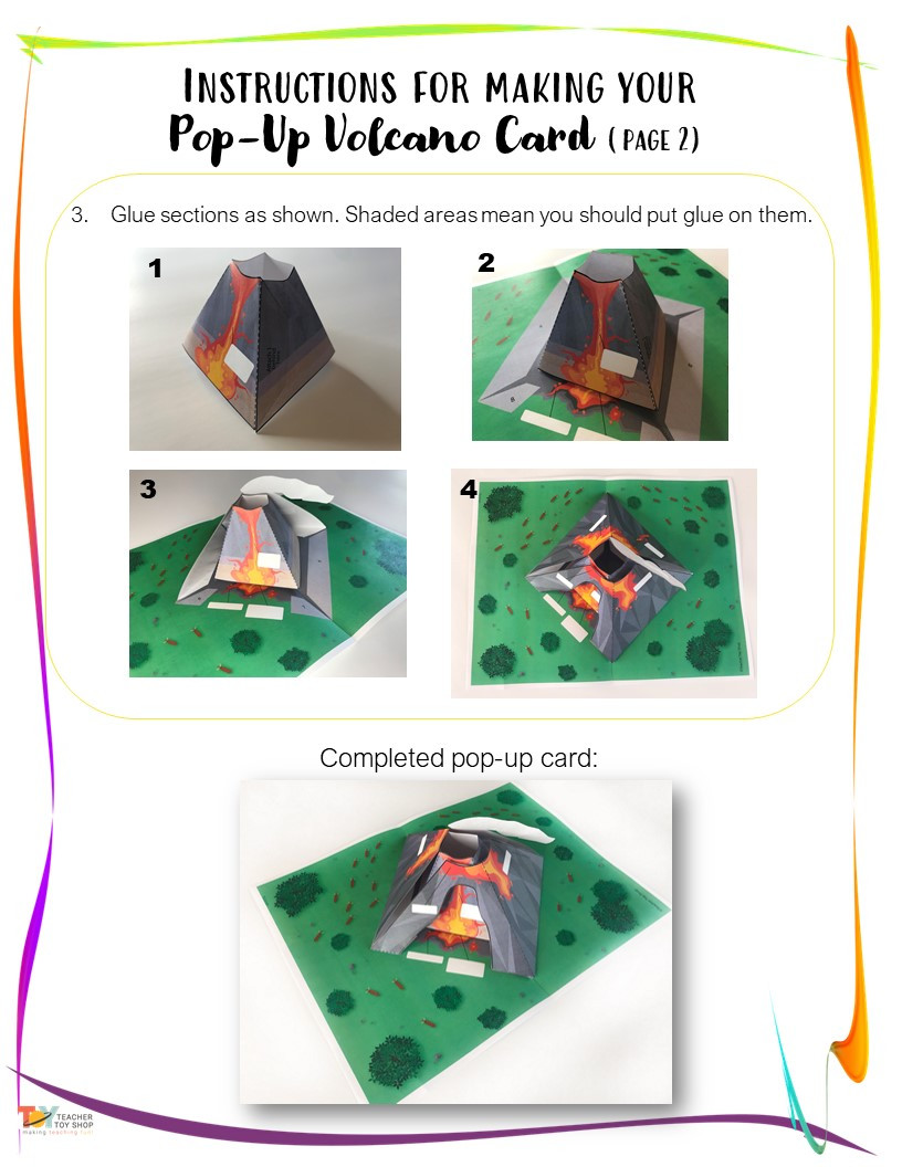 Volcano Craft | Natural Disasters Activity | Earth Science STEM Pop-Up Card