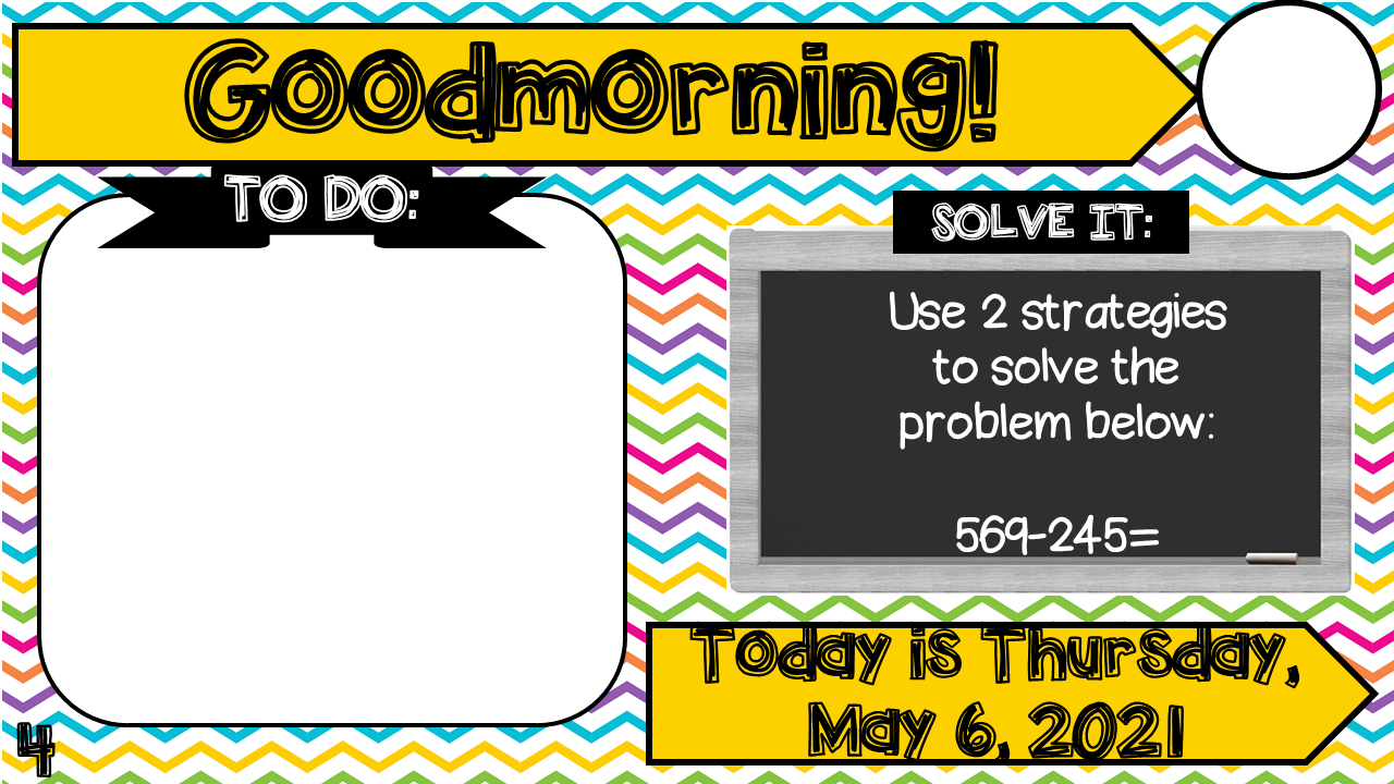 Math Problem a Day Third Grade March Editable Morning Message Solve It