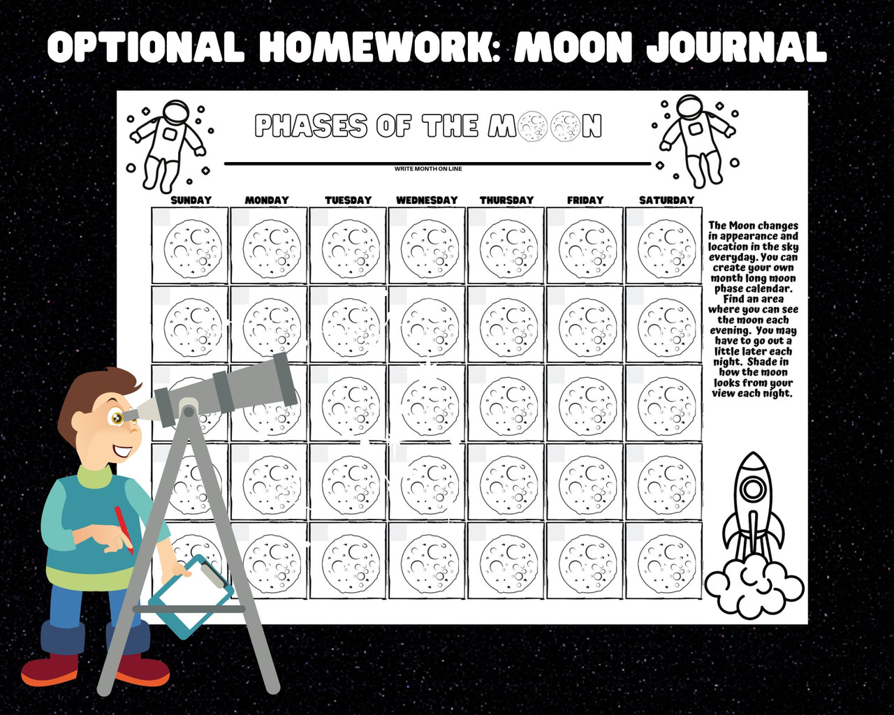 Phases of the Moon Journal - FREE