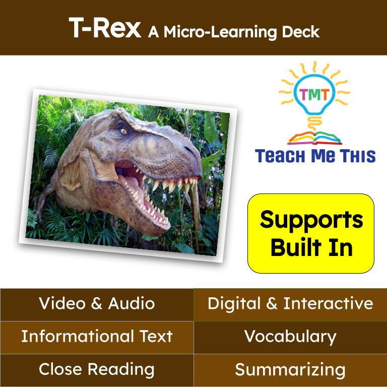 T-Rex Informational Text Reading Passage and Activities