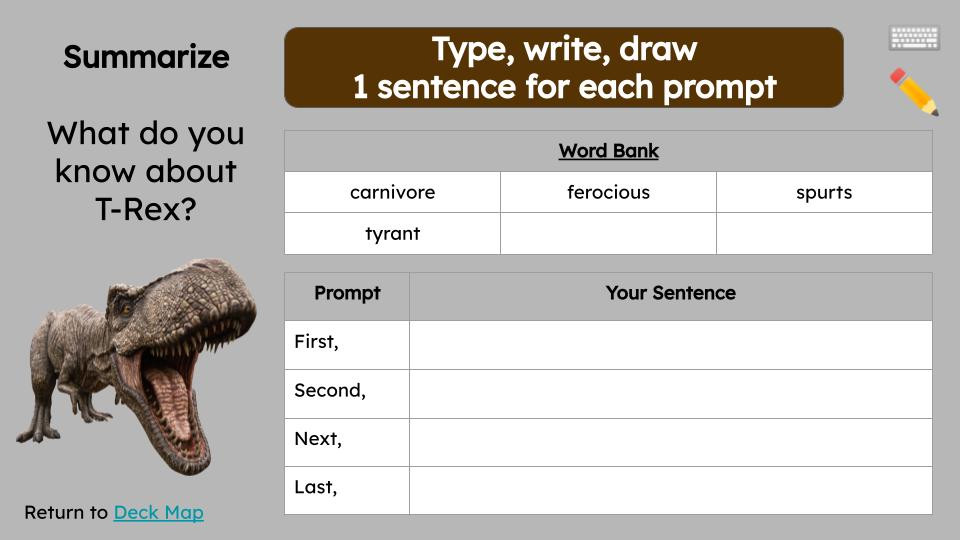 T-Rex Informational Text Reading Passage and Activities