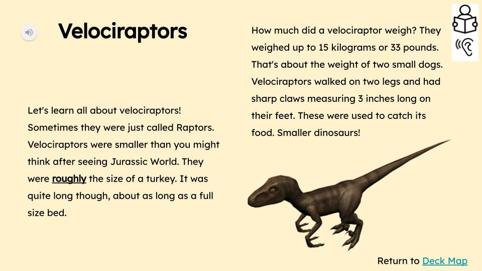 Velociraptor Informational Text Reading Passage and Activities