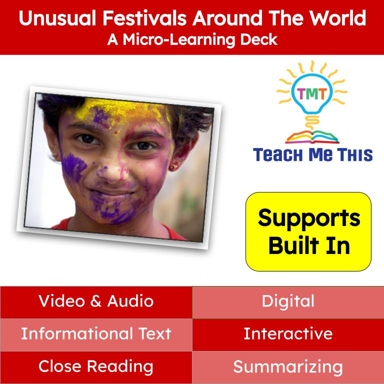 Festivals Informational Text Reading Passage and Activities