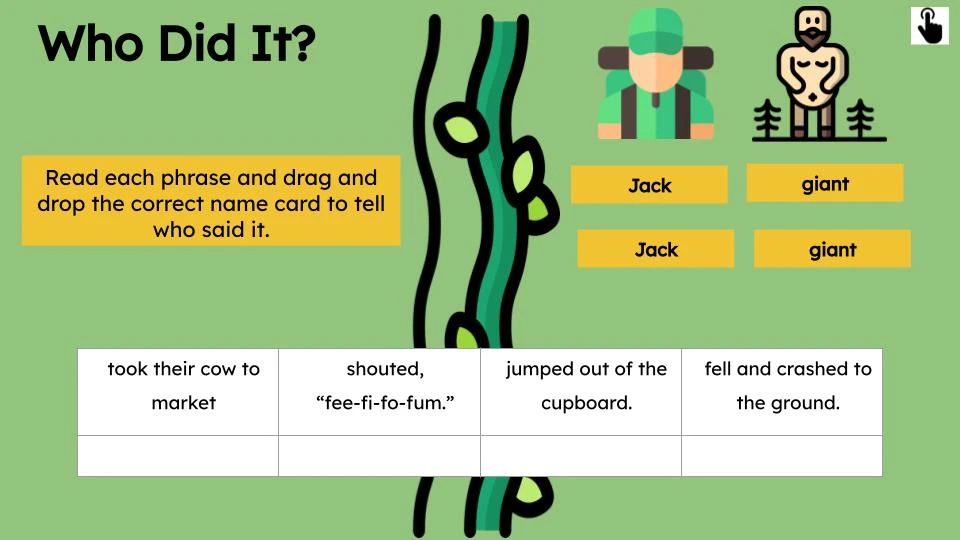 Jack and the Beanstalk Reading Passage and Activities