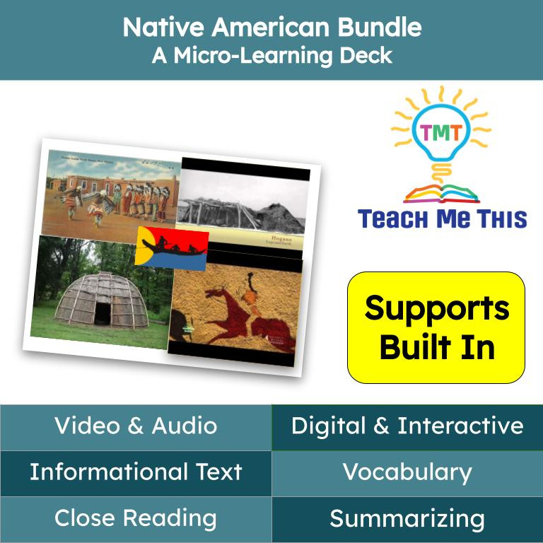 Native Americans Informational Text Reading Passage and Activities BUNDLE