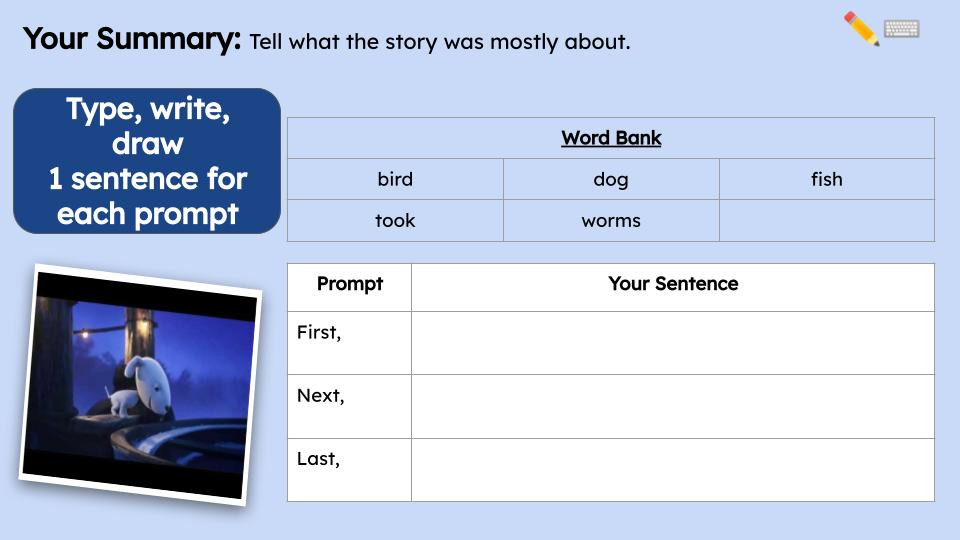 Writing Prompt and Activities: Joy and Heron Animated Short Film