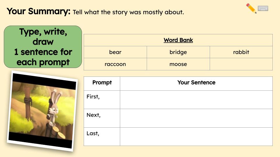 Writing Prompt and Activities: Bridge Animated Short Film