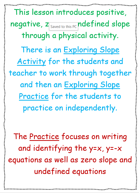 Exploring Slope Activity and Practice - Amped Up Learning