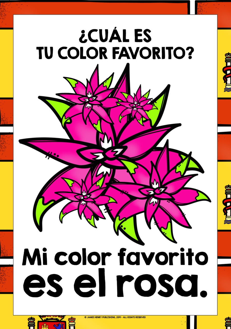 SPANISH COLORS FLASHCARDS POSTERS FREEBIE #1 - Amped Up Learning