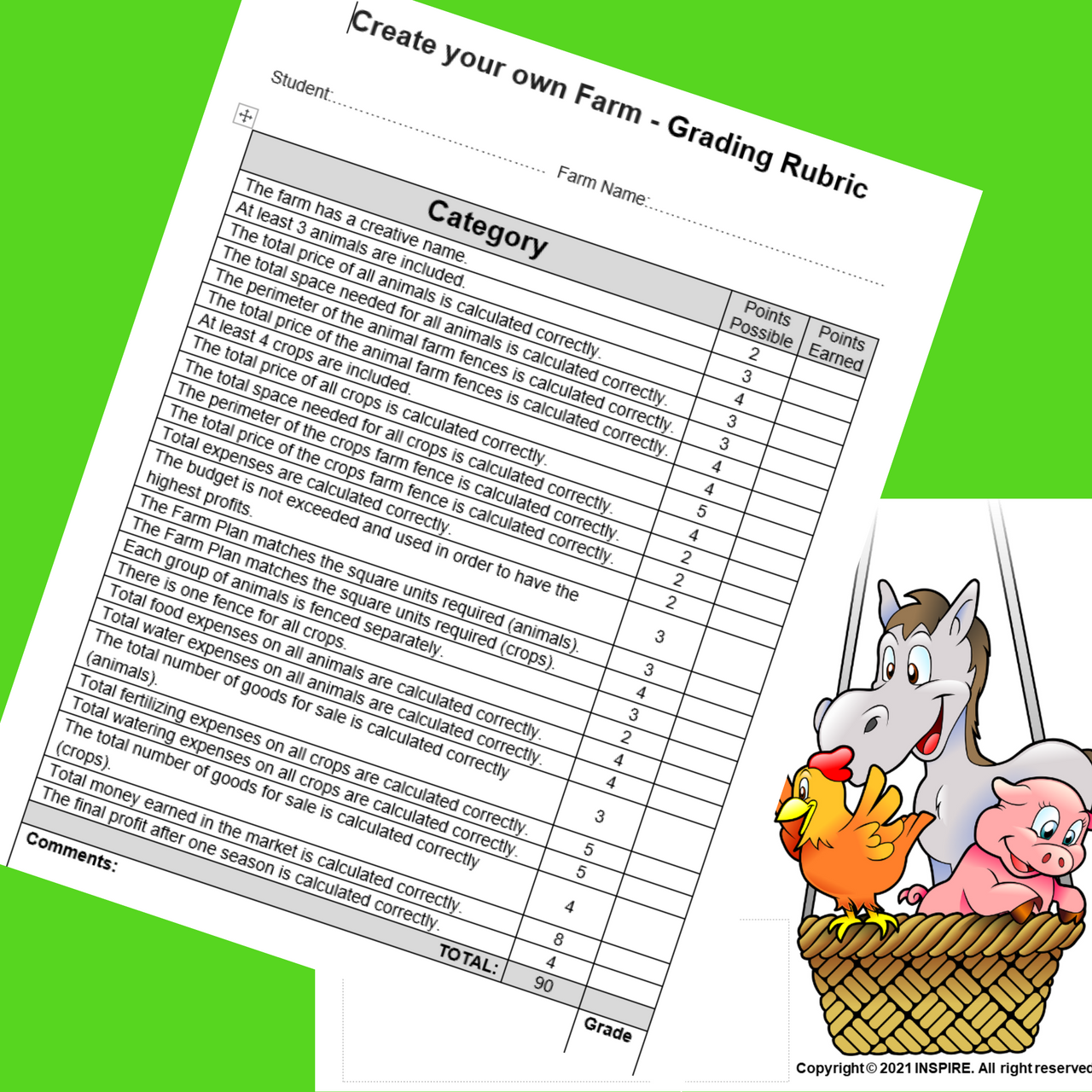 CREATE A FARM PBL Math Enrichment Summer Project Project Based Learning ...