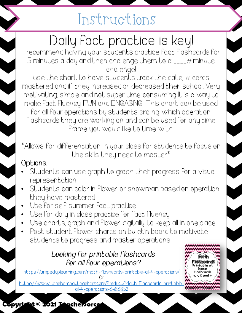 Math Facts Challenge - Amped Up Learning